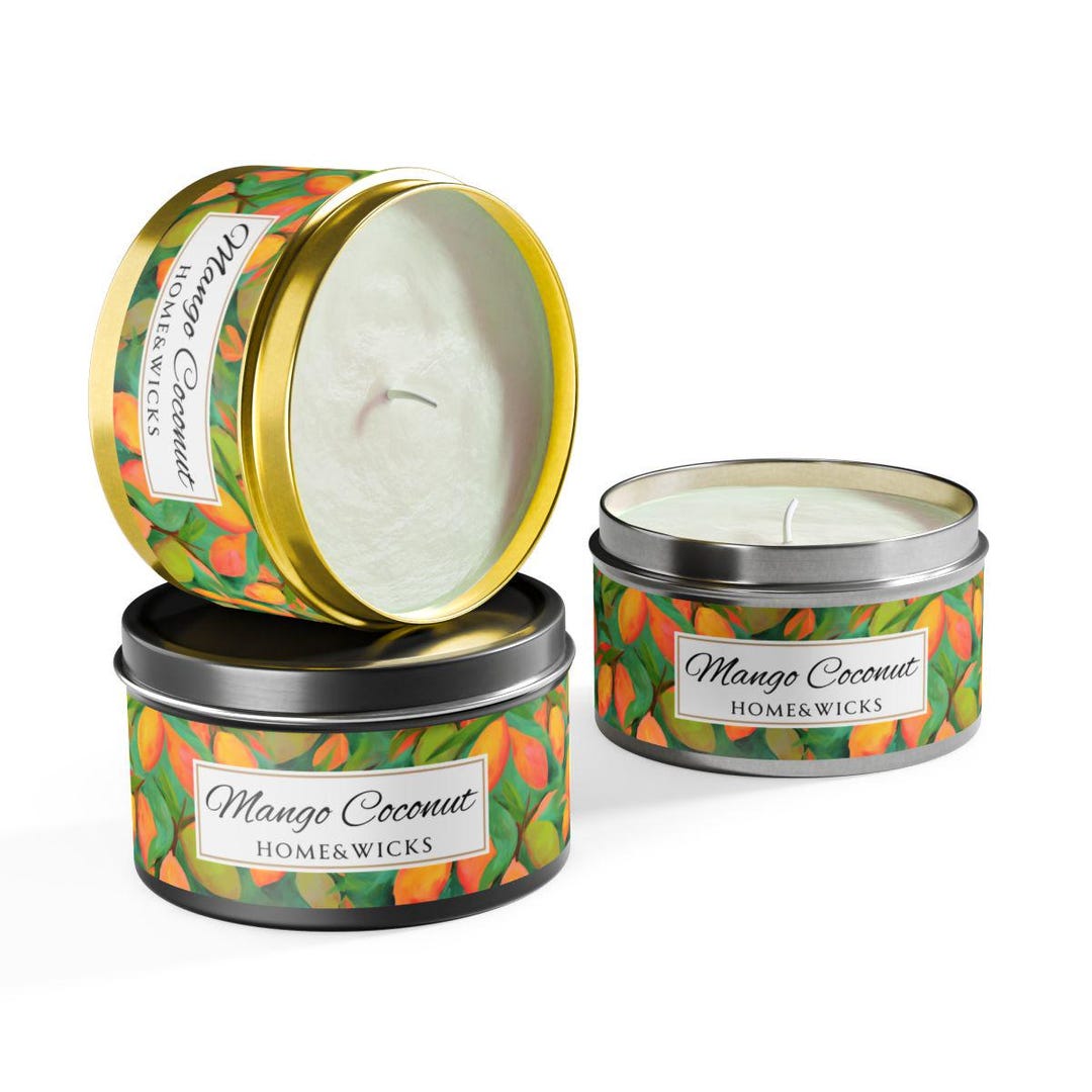 8 Oz. Candle Tins - 5 Scents to Choose From & Tin Color (black, Silver ...
