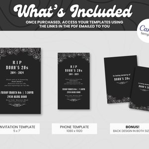 RIP 20s Invitation Template, Funeral to My Youth Birthday Invitation ...