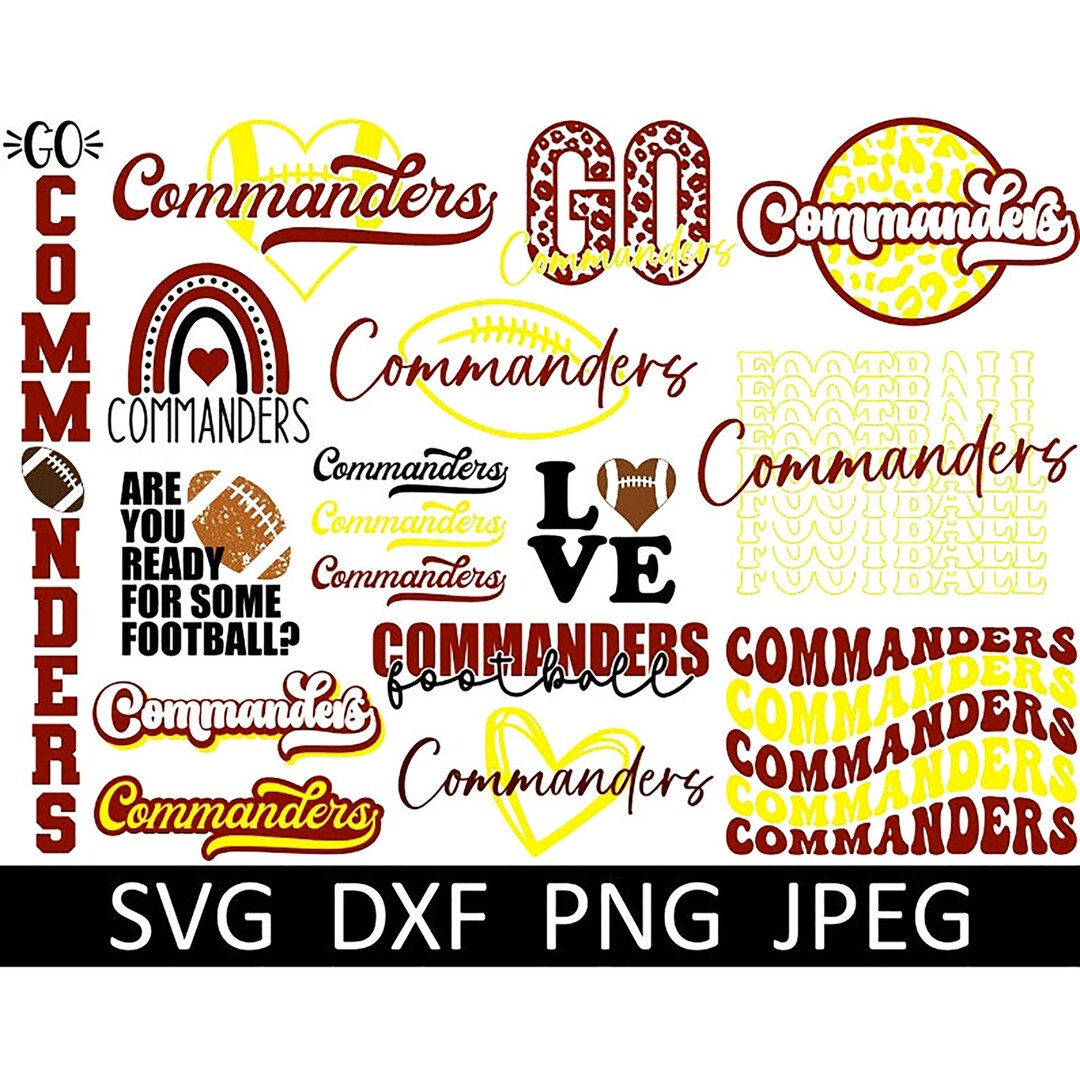 Commanders SVG Bundle, Commanders PNG Bundle, Digital Download, Cut ...