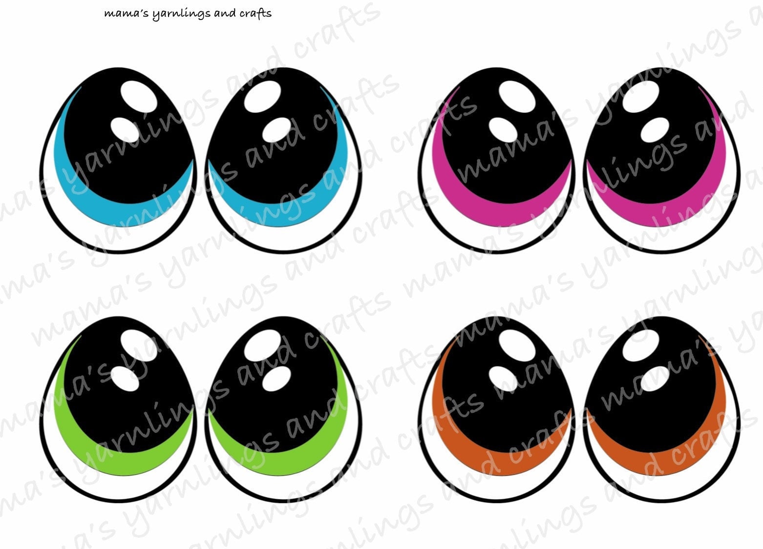 DIGITAL SVG Felt and Vinyl Eyes, Egg Shaped Eyes, Teardrop Eyes, Doll Eyes - Etsy