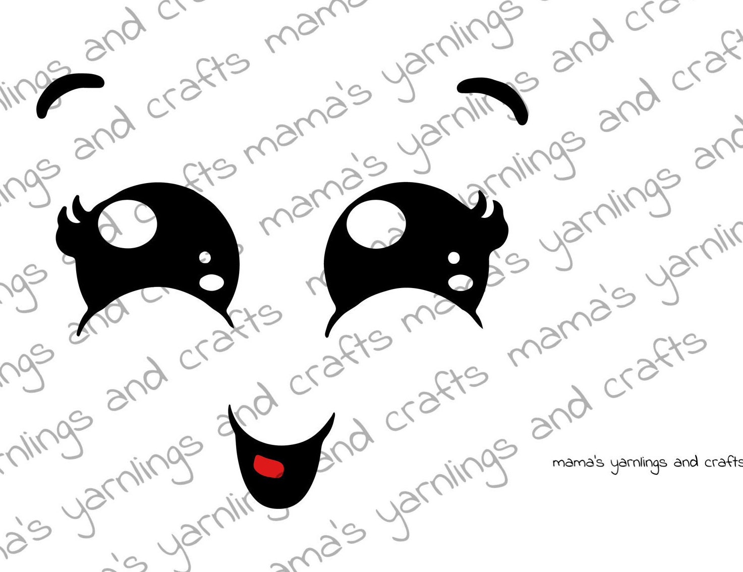DIGITAL SVG Felt Vinyl Craft Face, Craft Eyes , Mouth, Eyebrows - Etsy
