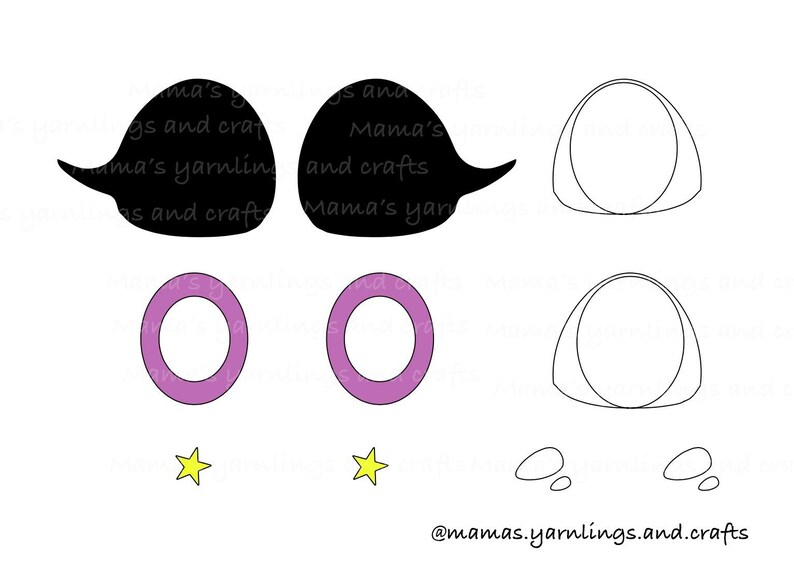 DIGITAL SVG Felt Vinyl Eyes, Eyes Pattern - Etsy