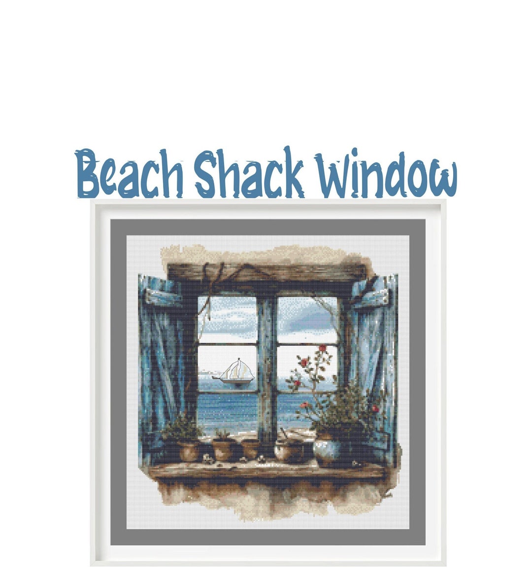 Beach Shack Window Cross Stitch for Lovers of All Things Nautical ...