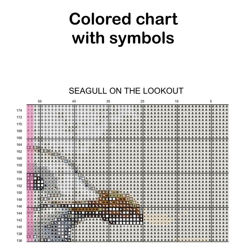 Cross Stitch Pattern Seagull Perfect for Framing, Pillows, and Gift ...