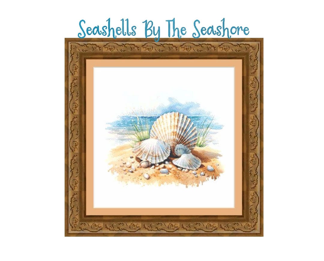 Seashells by the Seashore Cross Stitch Pattern (digital Download) - Etsy