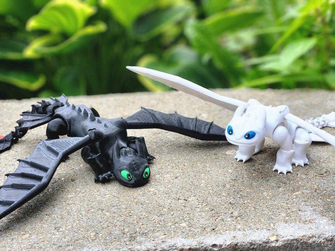 Toothless and Lightfury Dragon - Etsy