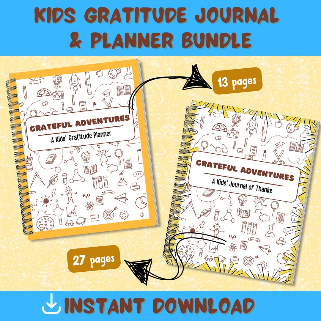 Kids Gratitude Journal Printable DIY Journal Pages Workbook Children ...