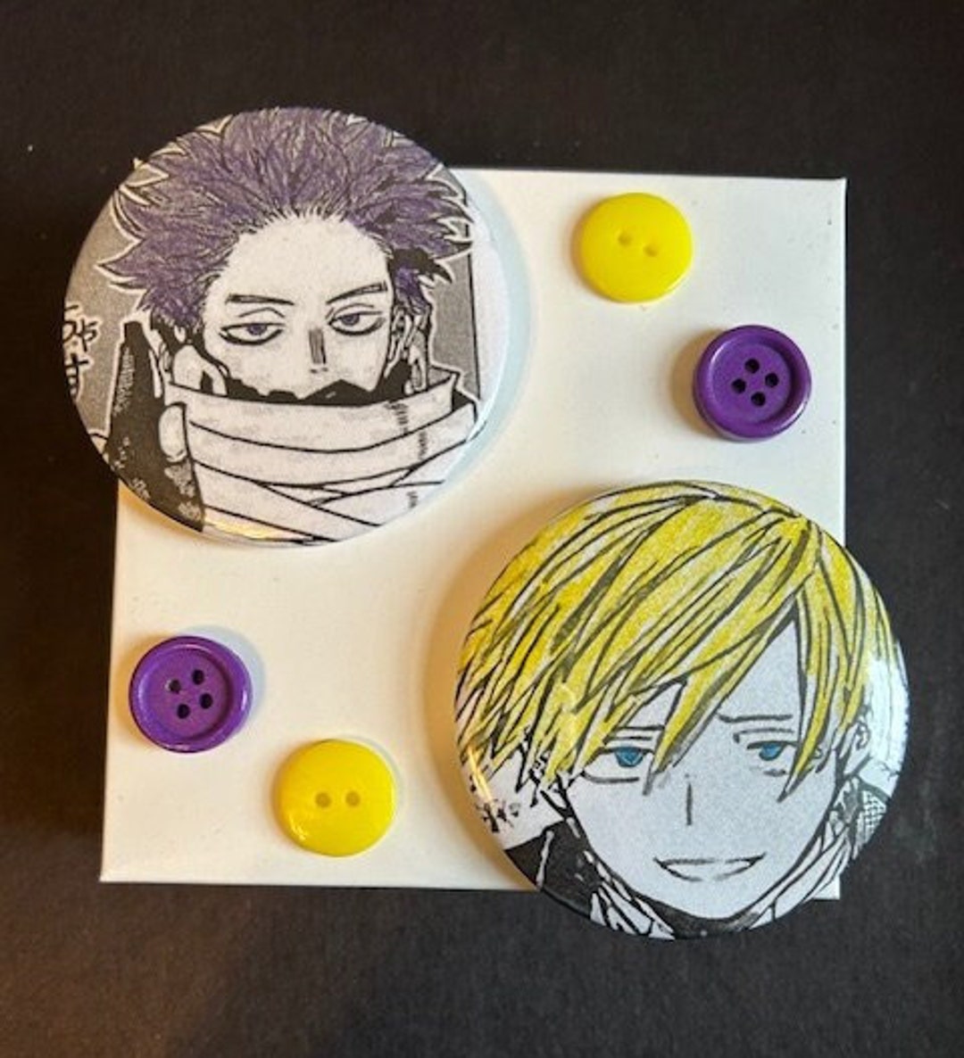 MHA Shinsou and Monoma Manga Button Pins - Etsy