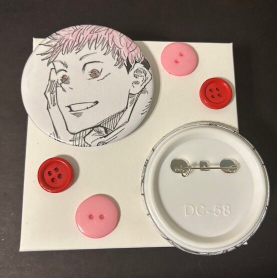 JJK Sukuna and Itadori Manga Button Pins - Etsy