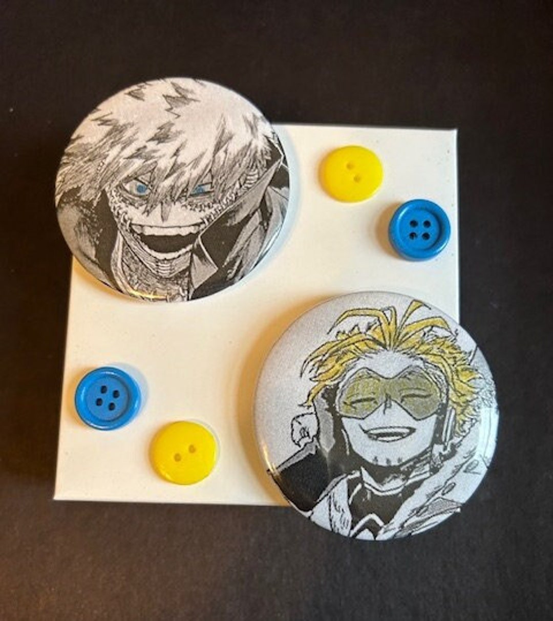 MHA Dabi and Hawks Manga Button Pins - Etsy