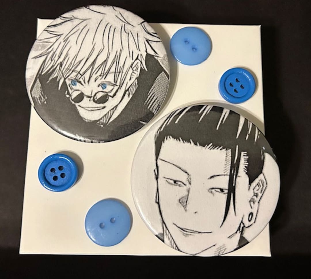 JJK Gojo and Geto Manga Button Pins - Etsy