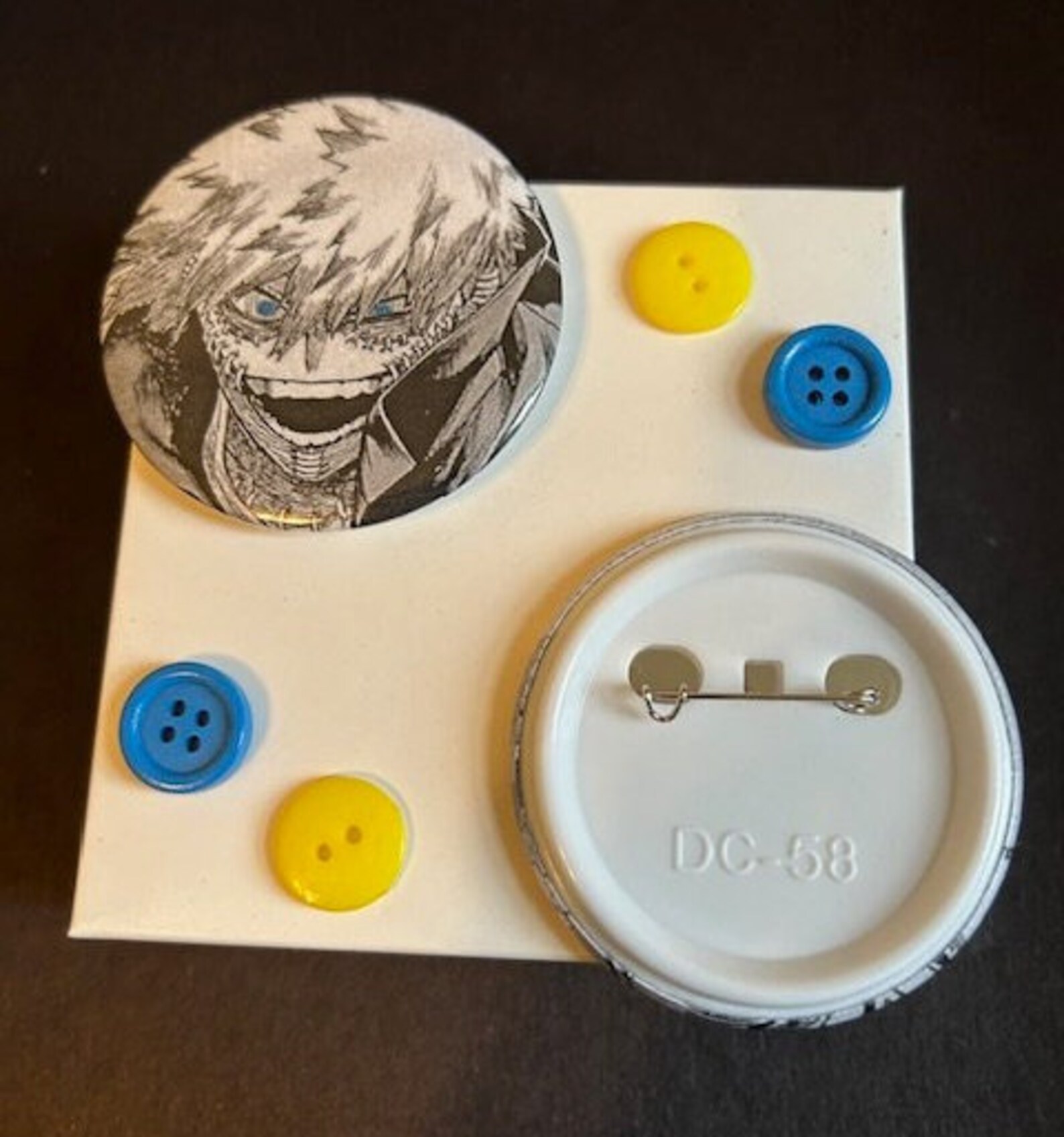 MHA Dabi and Hawks Manga Button Pins - Etsy