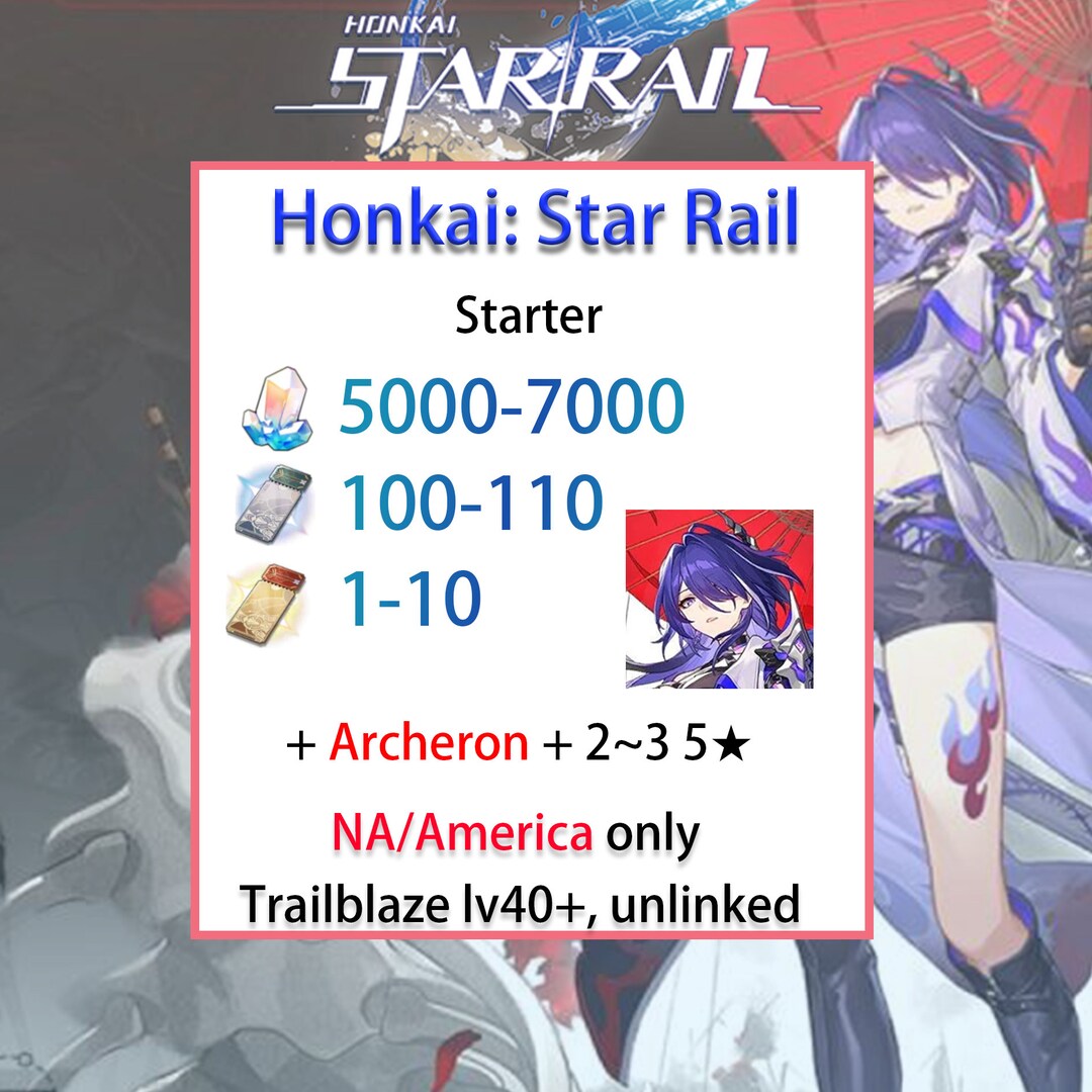 NA HSR Archeron Honkai: Star Rail Farmed Starter America Digital Only ...