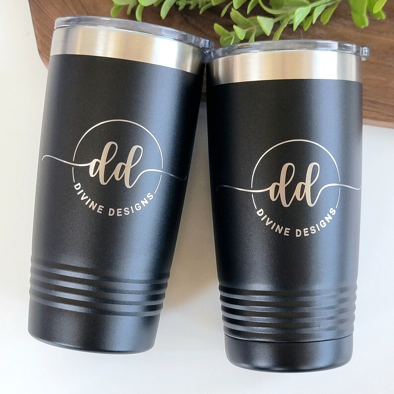 Custom 20 OZ Travel Mug Personalized Tumbler Laser Engraved Custom Logo ...