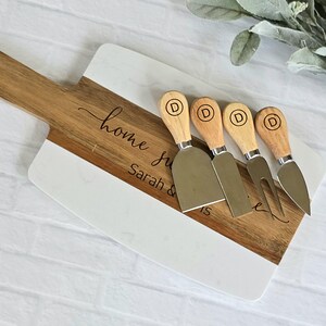 Personalized Cheese Knife Set Wedding Gift Custom Kitchen Cheese Board ...