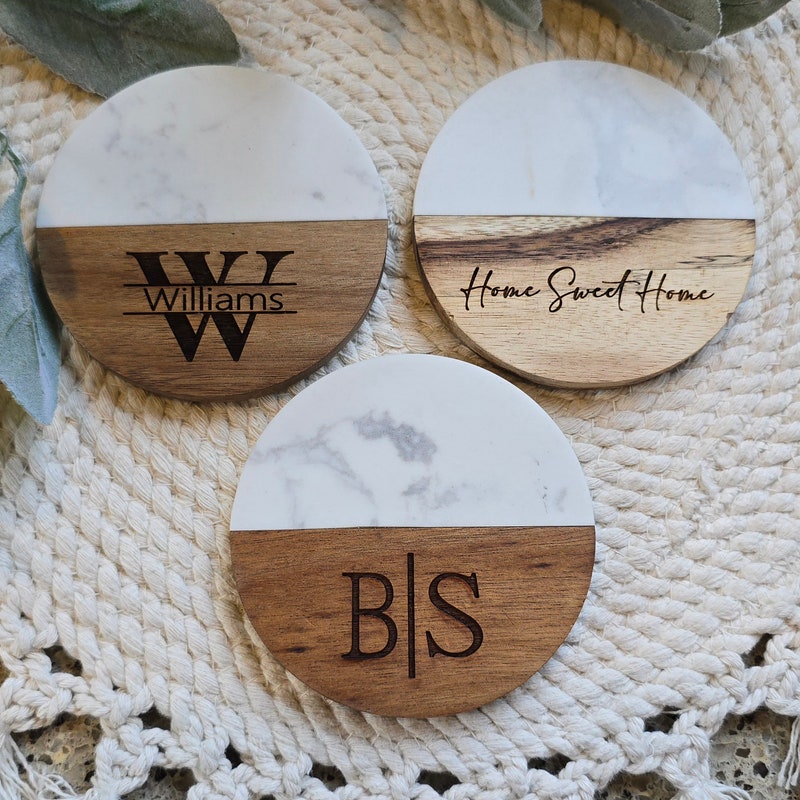 Marble Coasters - Etsy