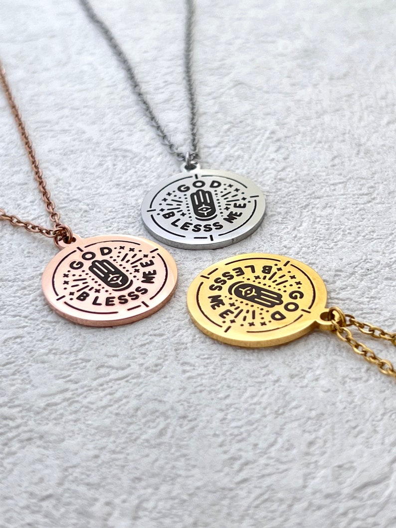 Hand of God Necklace, Faith Necklace, Personalized, Good Luck Charm ...