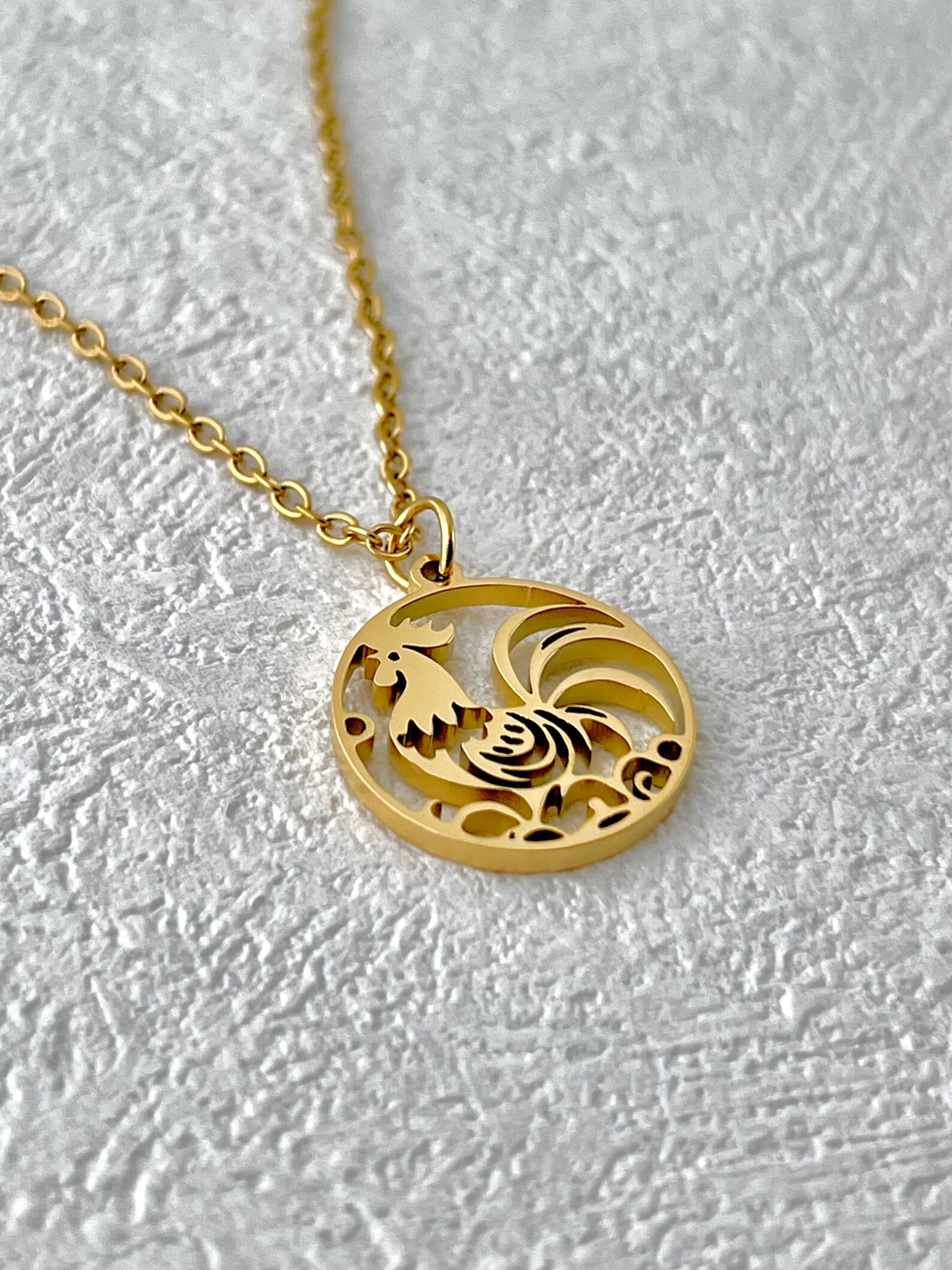 Rooster Necklace, Zodiac Rooster, Zodiac Necklace, Chicken Necklace ...