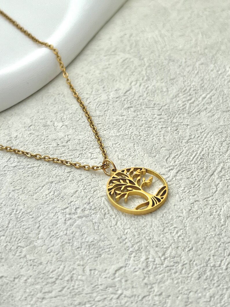 Tree Necklace, Gold Jewelry, Tree of Life, Gold Necklace, Gift for Her ...