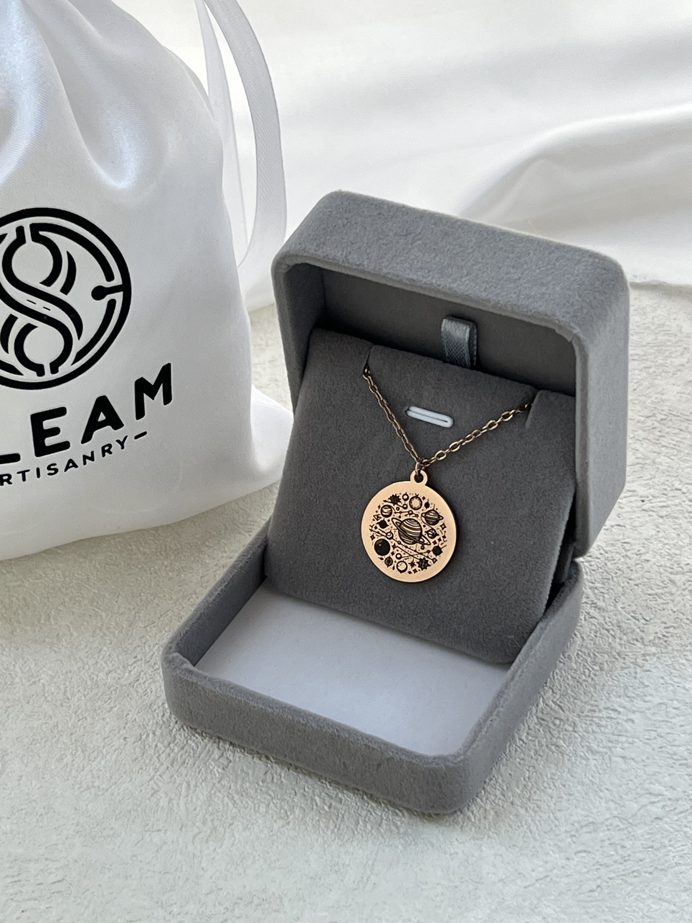 Celestial Harmony Necklace, Cosmic Jewelry, Astronomy Necklace, Star ...