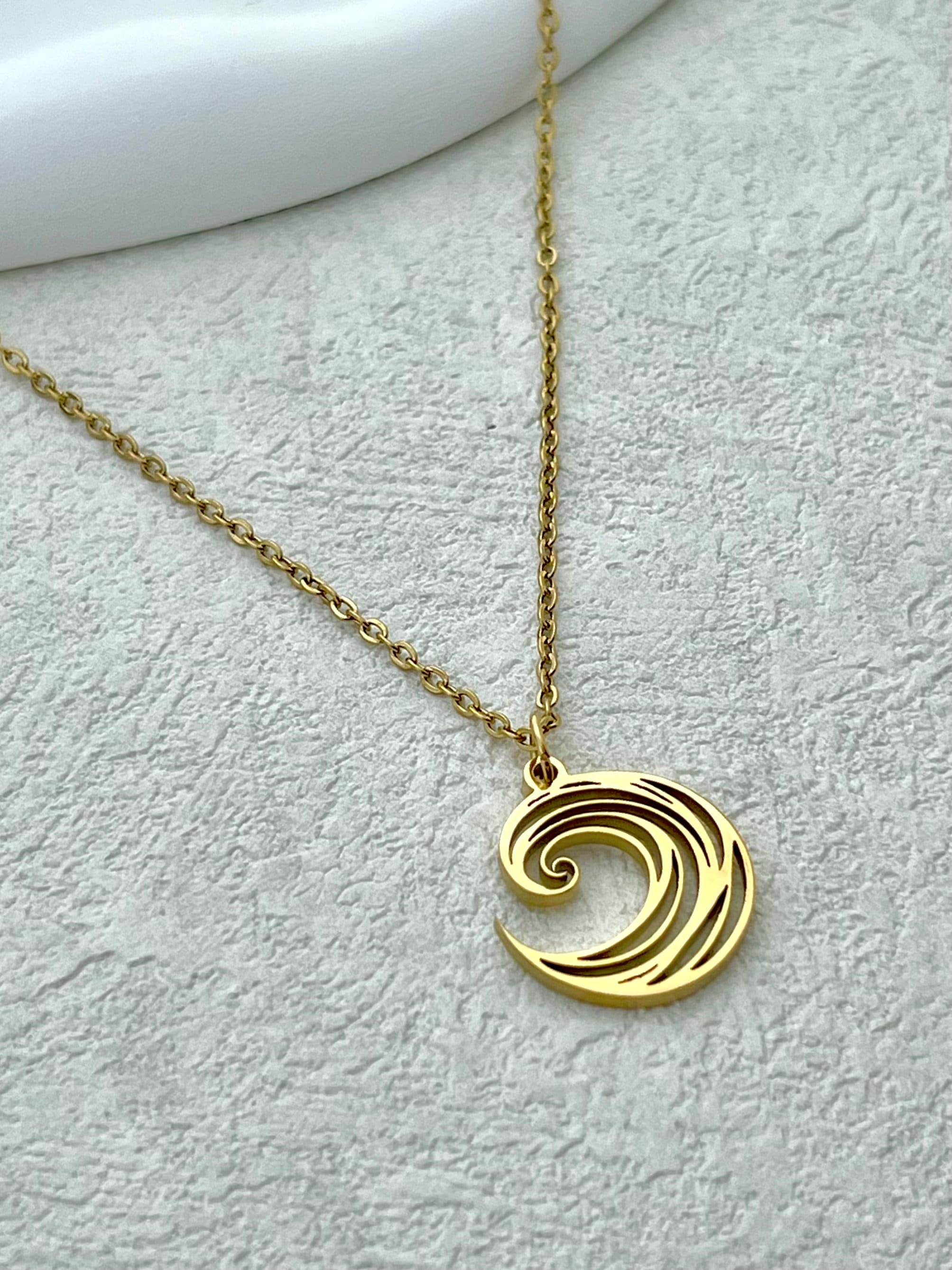 Wave Necklace, Wave Pendant, Perfect for Ocean Lovers, Personalized ...