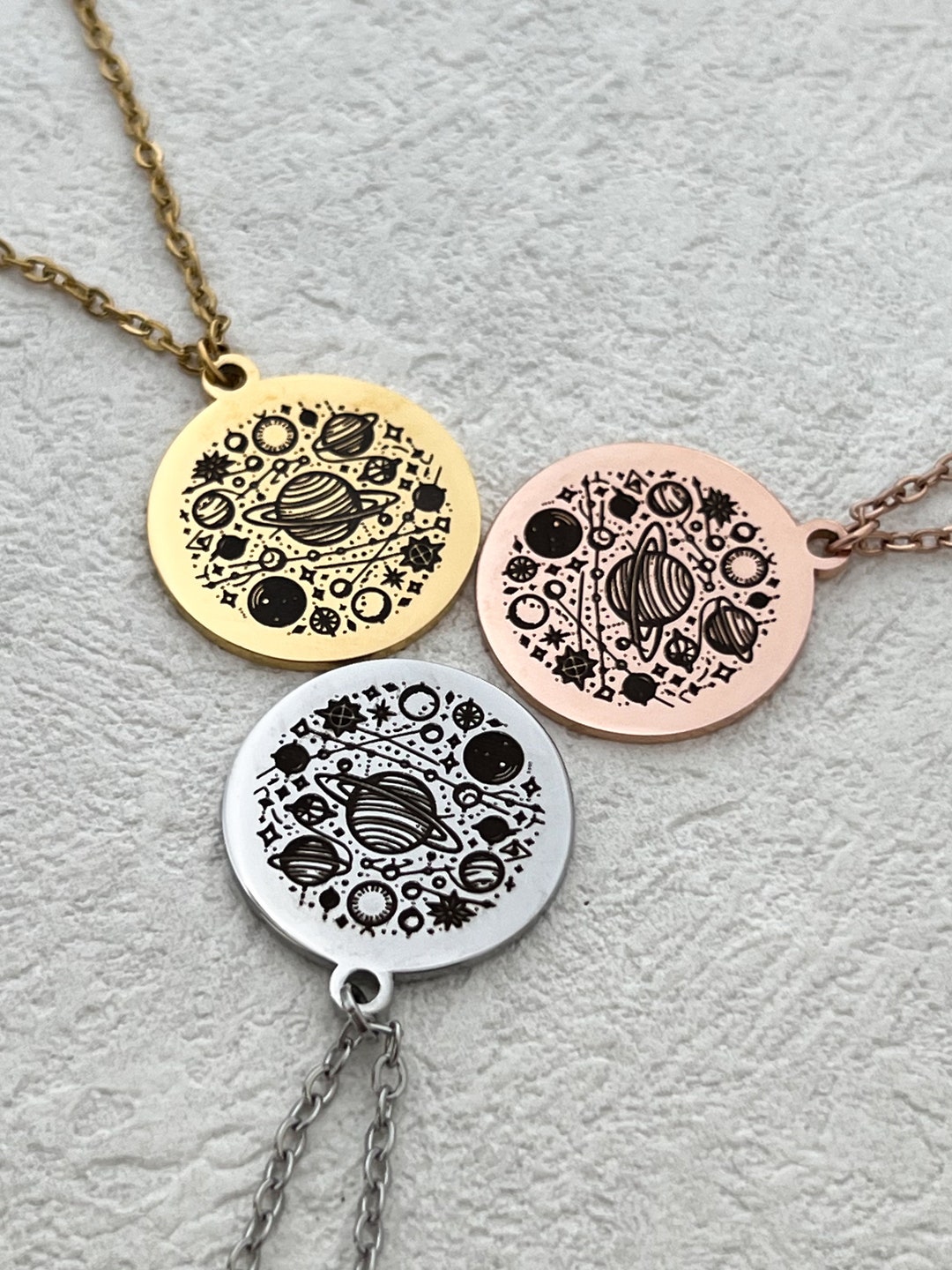 Celestial Harmony Necklace, Cosmic Jewelry, Astronomy Necklace, Star ...