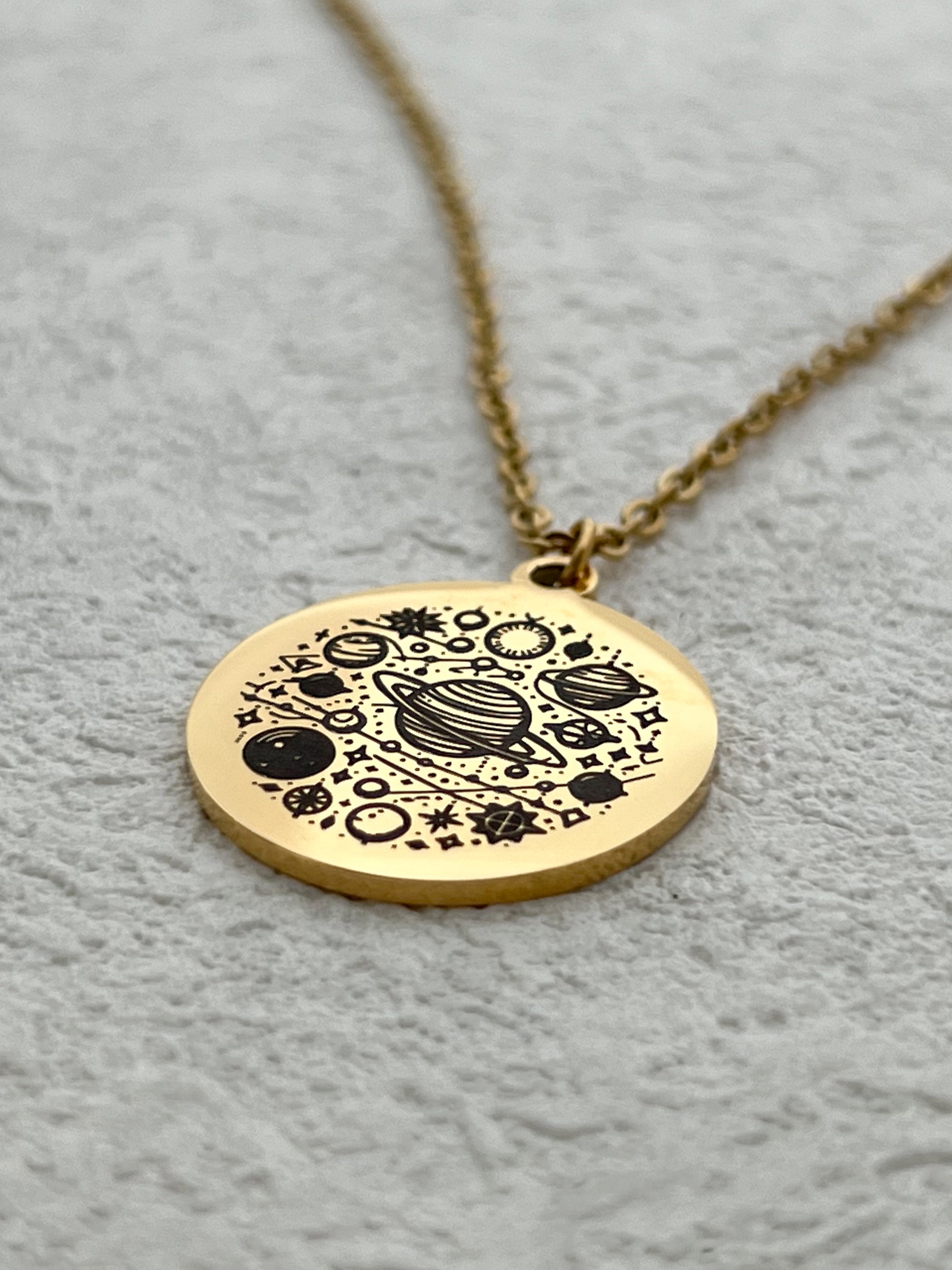 Celestial Harmony Necklace, Cosmic Jewelry, Astronomy Necklace, Star ...