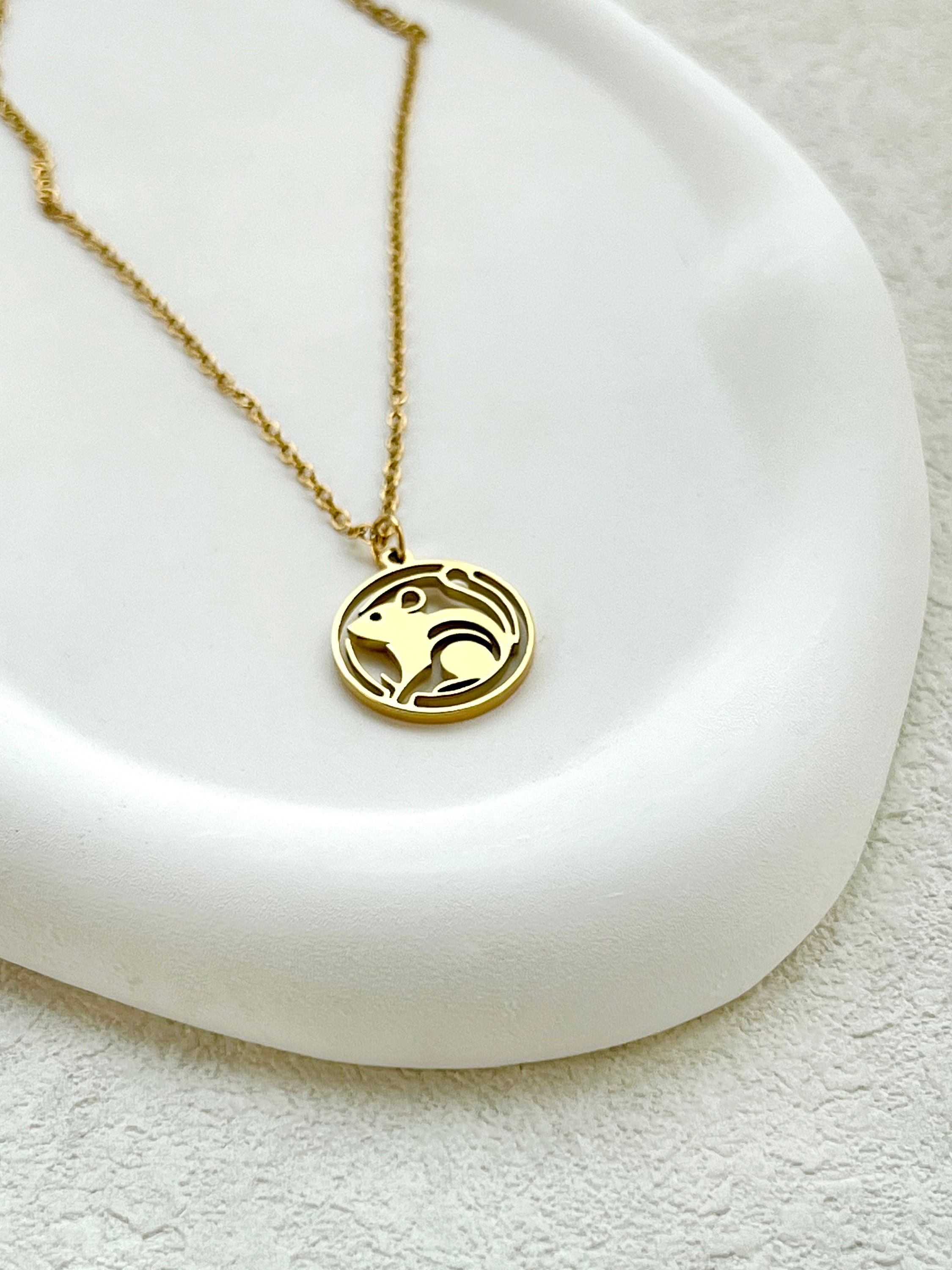 Rat Necklace, Zodiac Rat, Zodiac Necklace, Personalized Pendant, Pet ...