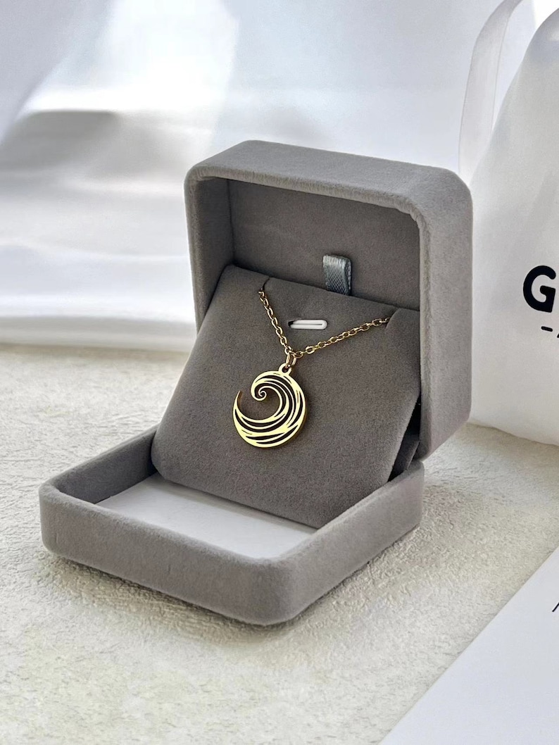 Wave Necklace, Wave Pendant, Perfect for Ocean Lovers, Personalized ...