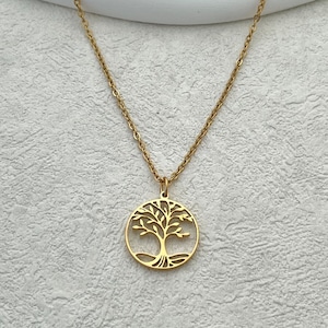 Tree Necklace, Gold Jewelry, Tree of Life, Gold Necklace, Gift for Her ...