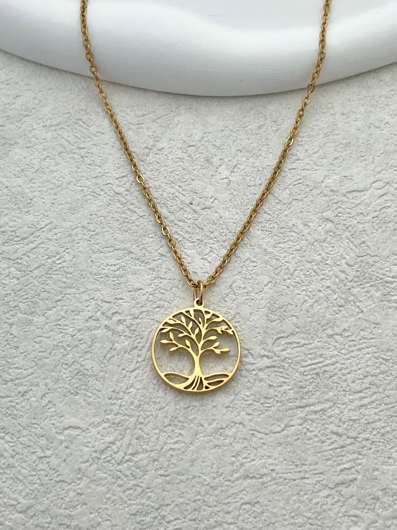 Tree Necklace, Gold Jewelry, Tree of Life, Gold Necklace, Gift for Her ...