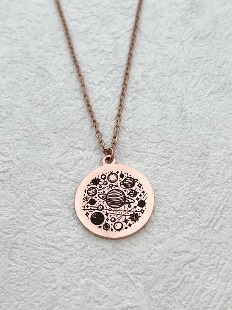 Celestial Harmony Necklace, Cosmic Jewelry, Astronomy Necklace, Star ...