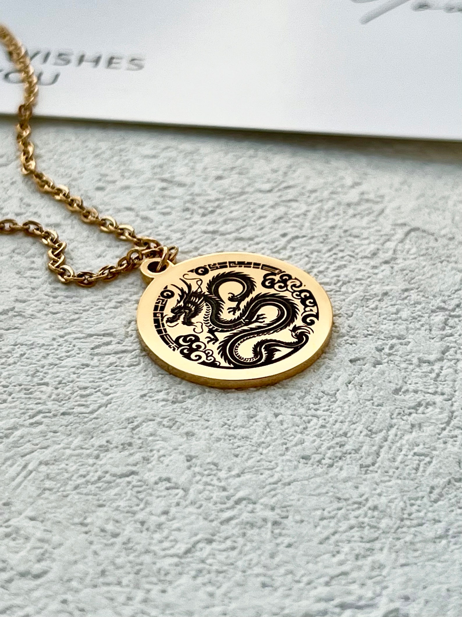 Chinese Dragon Necklace, Zodiac Necklace, Dragon Necklace, Zodiac ...