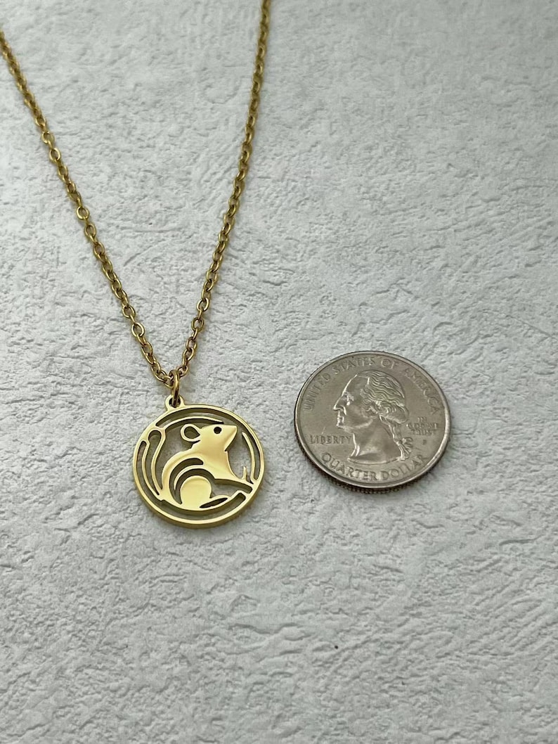 Rat Necklace, Zodiac Rat, Zodiac Necklace, Personalized Pendant, Pet ...