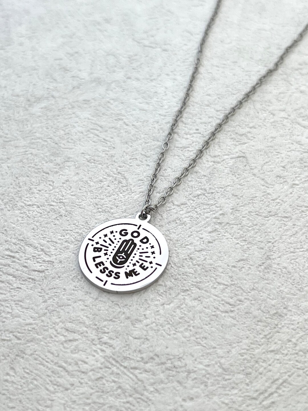 Hand of God Necklace, Faith Necklace, Personalized, Good Luck Charm ...