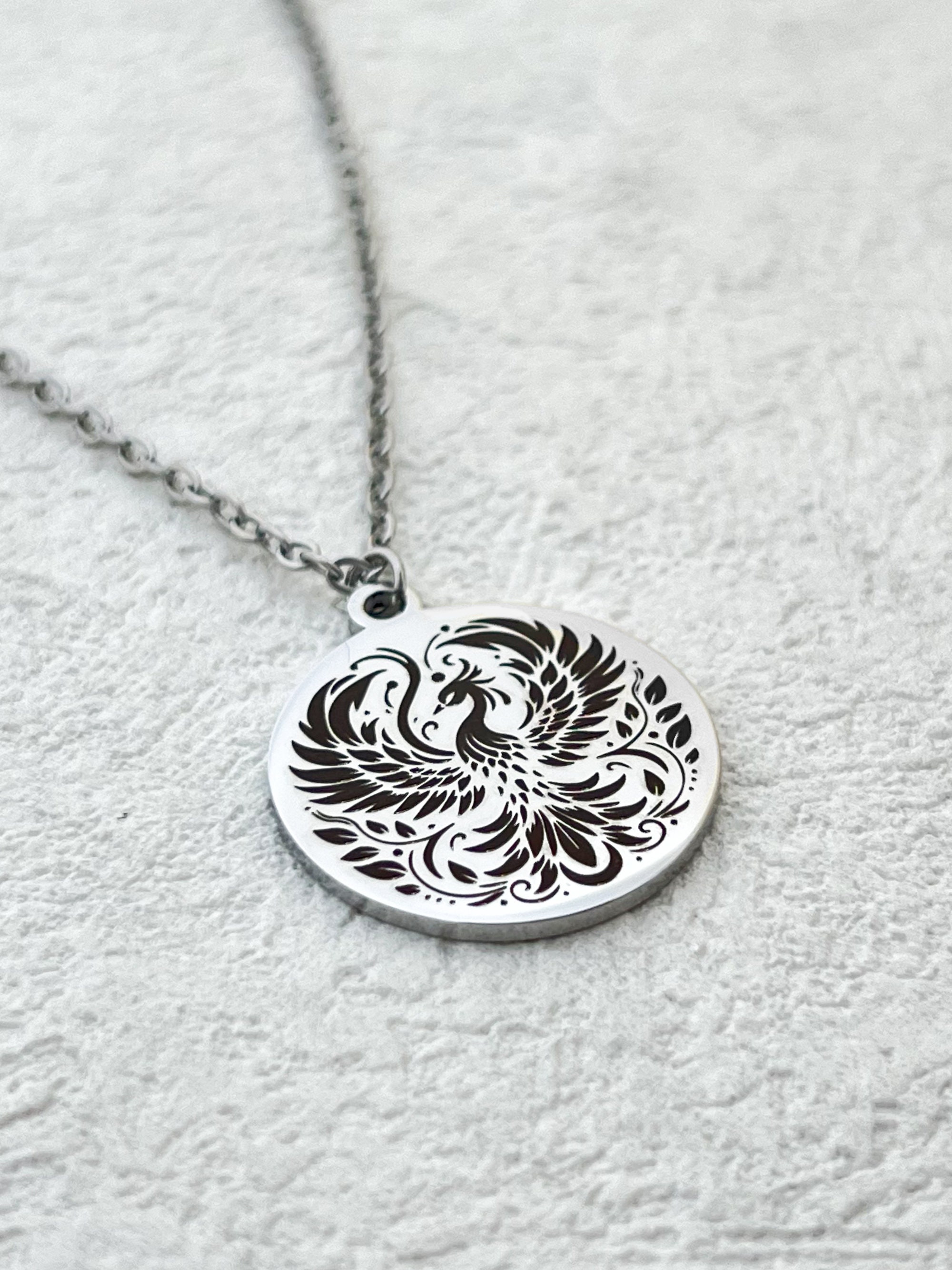 Phoenix Necklace, Phoenix Pendant, 18K Gold Plated Necklace, Reborn ...