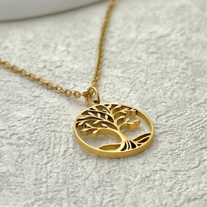 Tree Necklace, Gold Jewelry, Tree of Life, Gold Necklace, Gift for Her ...