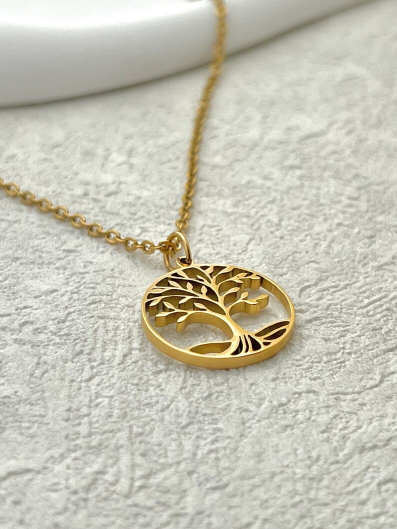 Tree Necklace, Gold Jewelry, Tree of Life, Gold Necklace, Gift for Her ...