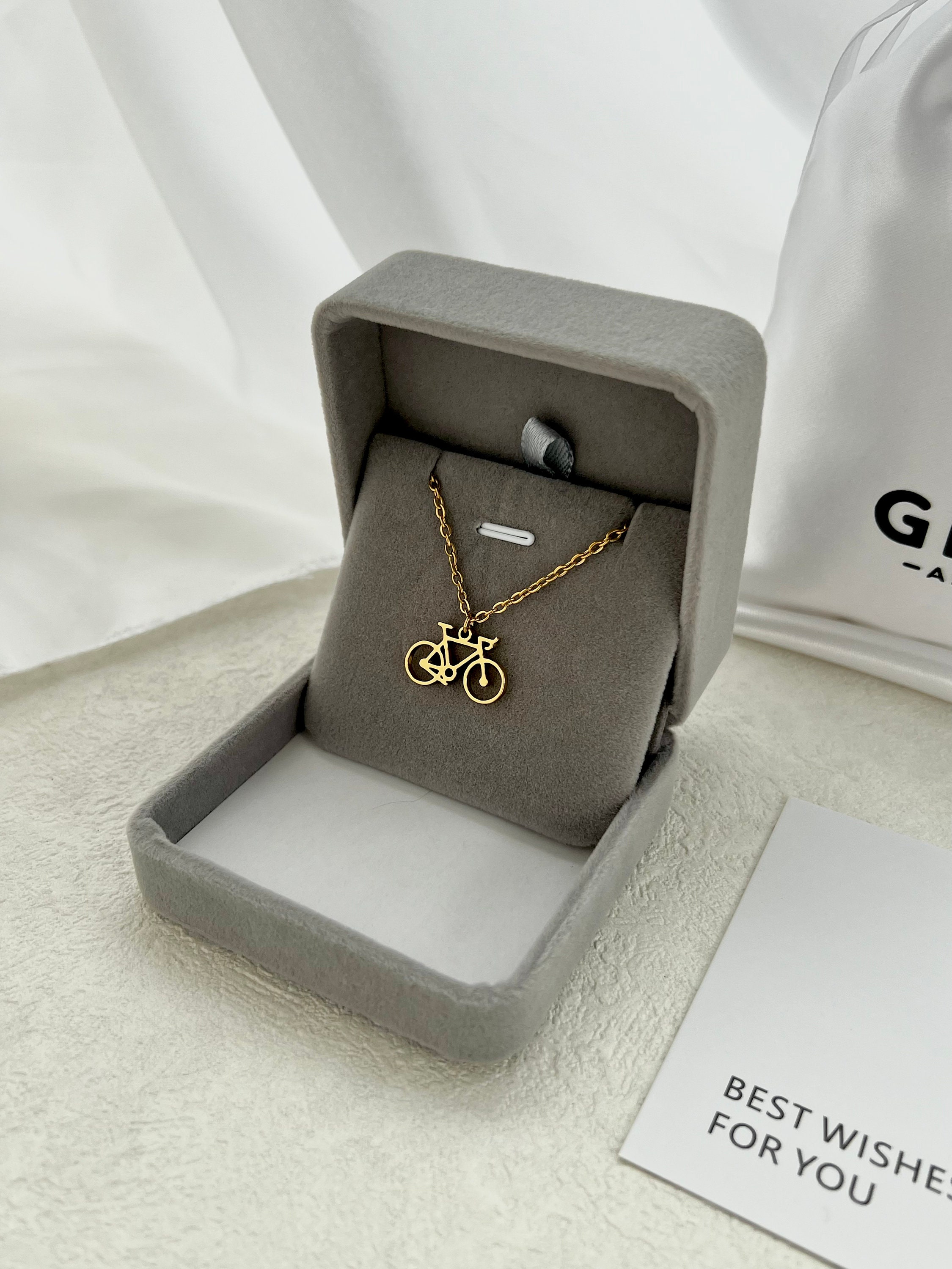 Bike Necklace, Bicycle Necklace, Cyclist Necklace, Gold Necklaces for ...