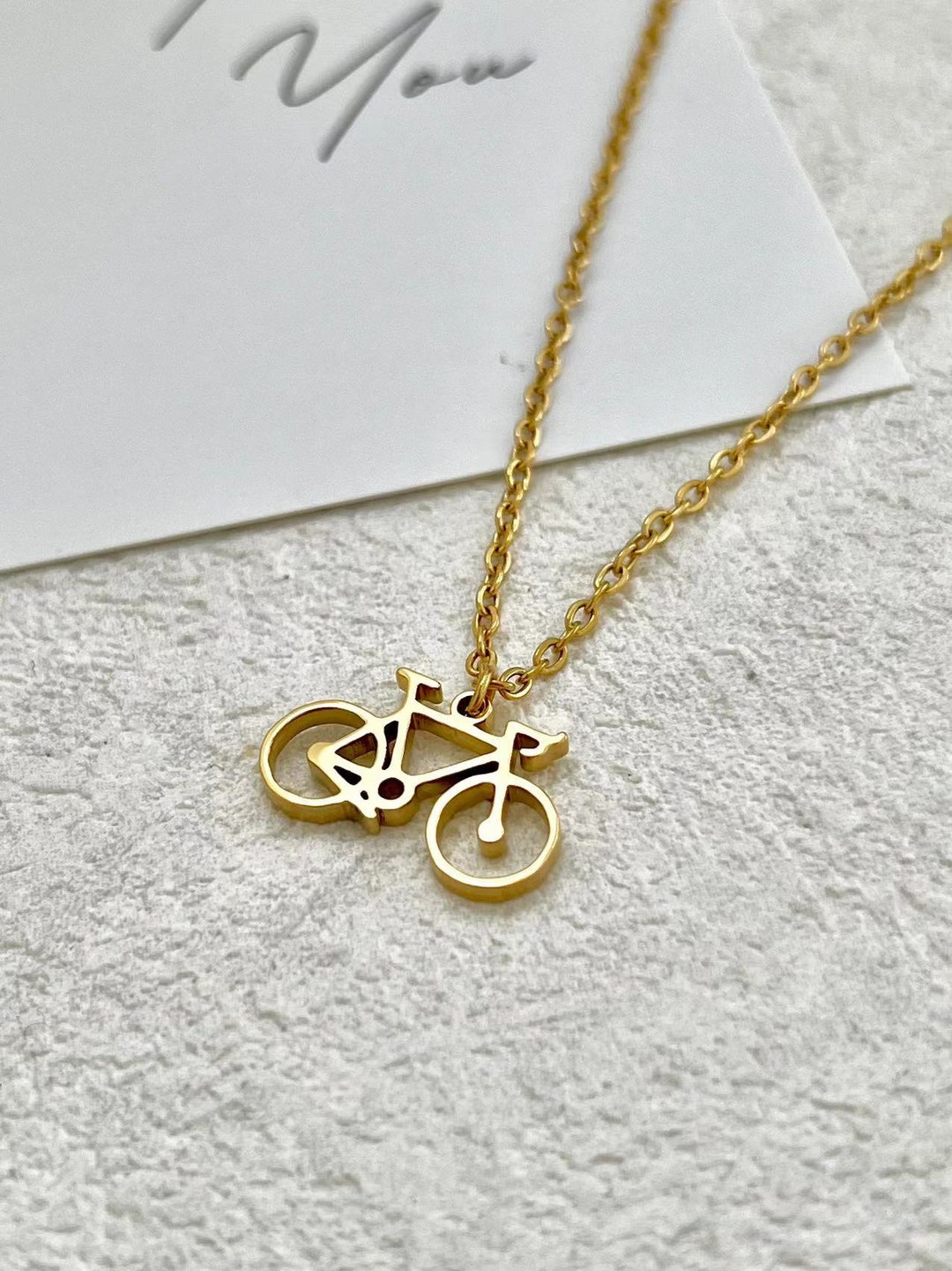 Bike Necklace, Bicycle Necklace, Cyclist Necklace, Gold Necklaces for ...