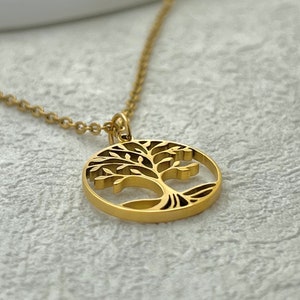 Tree Necklace, Gold Jewelry, Tree of Life, Gold Necklace, Gift for Her ...