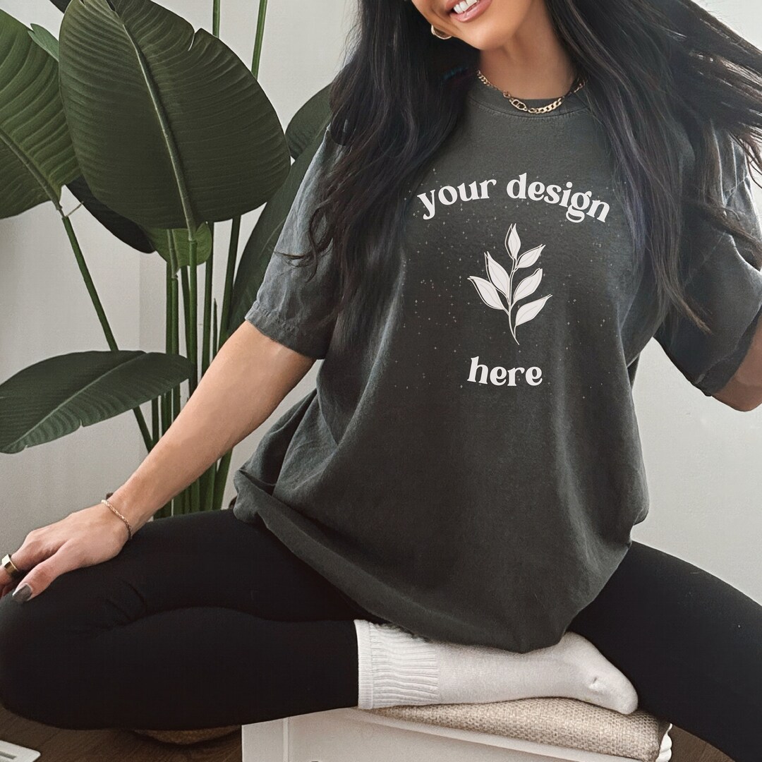Comfort Colors 1717 Pepper Shirt, CC Mockup, C1717 Mockup, Model Mockup ...