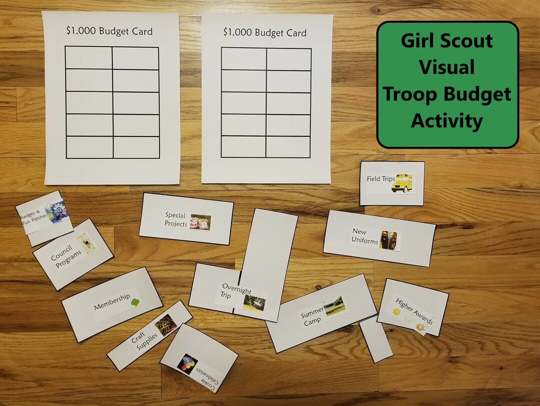 Girl Scout Troop Visual Budget Activity - Etsy