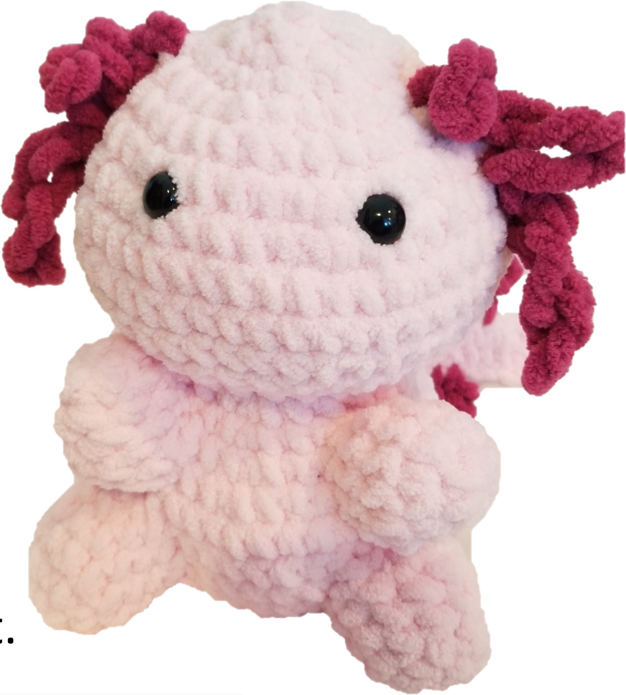 Large Axolotl Crochet Pattern With Fringed Gills - Etsy