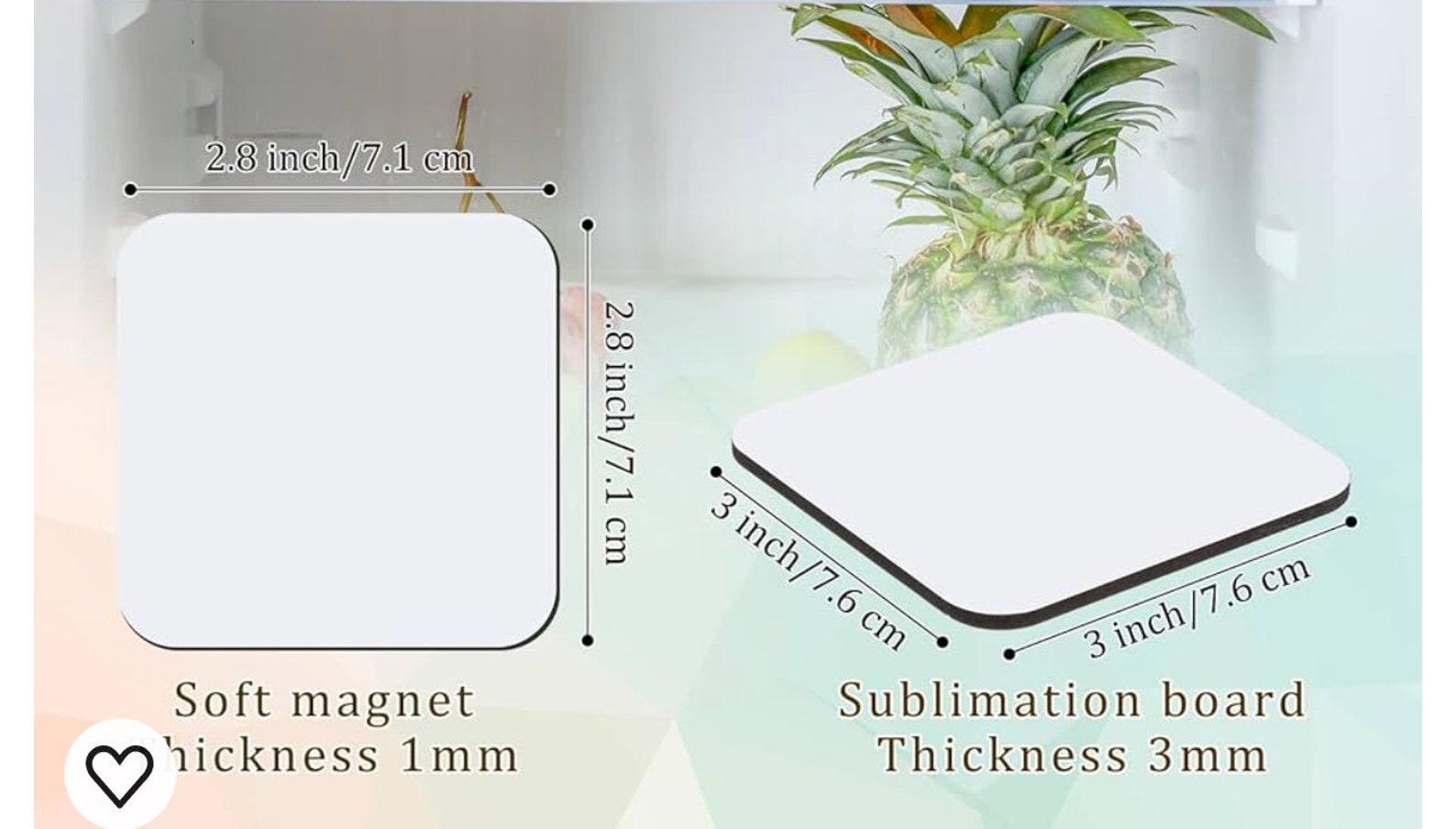 Blank 3x3 Inch Square Magnets: DIY Vinyl Crafts, Party Favors - Qty 50 ...