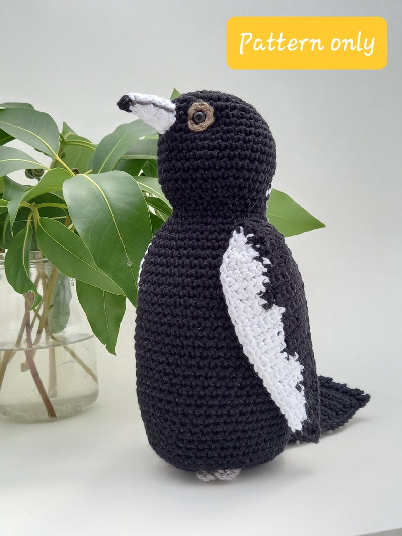 Australian Magpie - Crochet Pattern Only - Etsy
