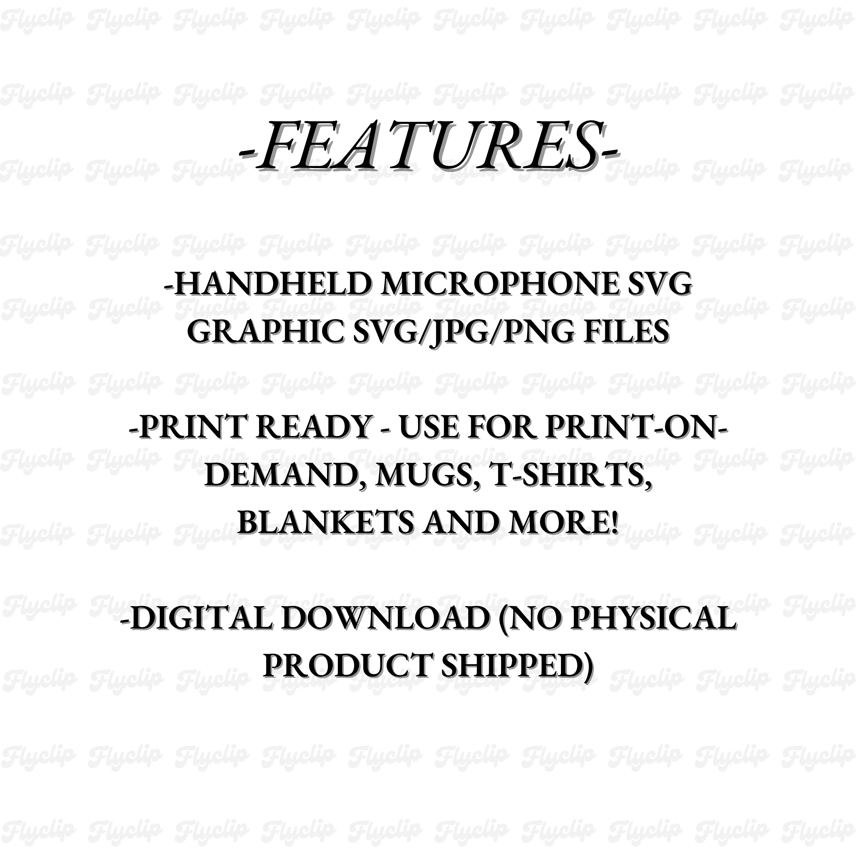 Handheld Microphone SVG Graphic: Cricut Ready (digital Download) - Etsy
