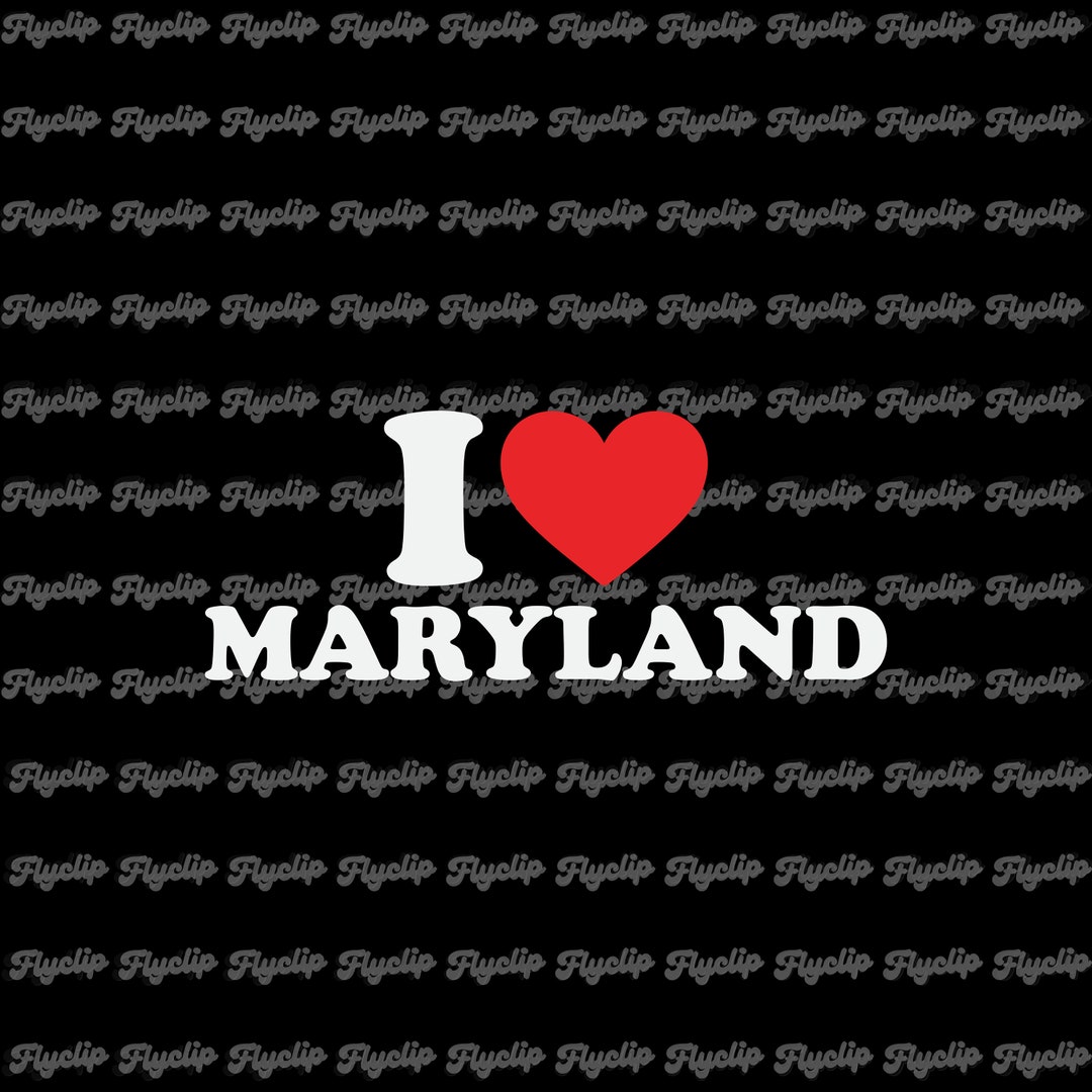 I Love Maryland SVG Graphic: Heart MD State (digital Download) - Etsy