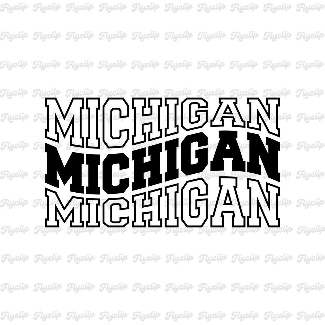 Michigan Wavy Graphic SVG: Cricut-ready File (digital Download) - Etsy