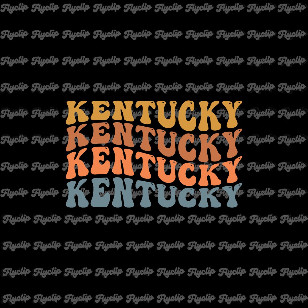 Kentucky SVG Retro Wavy Font Graphic | File for Cricut | Digital ...